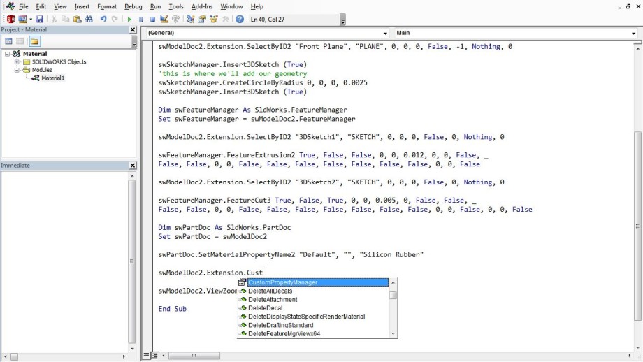 SOLIDWORKS 2017 API Training Course