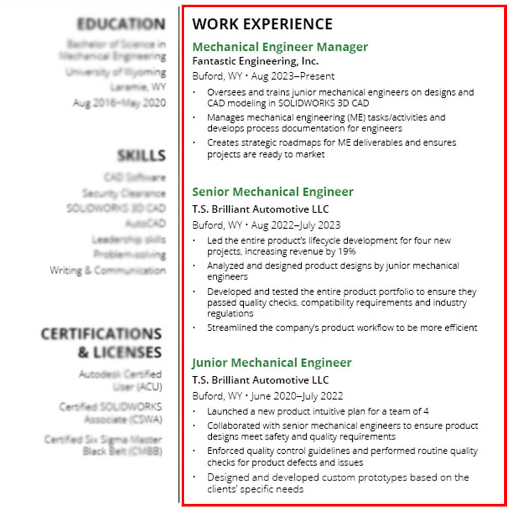 Crafting the Best Mechanical Engineering Resume with Example